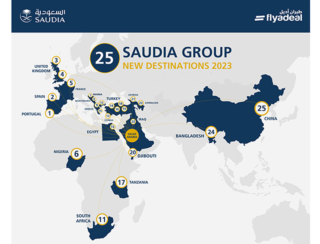 Saudi Arabian Airlines (Saudia) and flyadeal will together add 25 new ...
